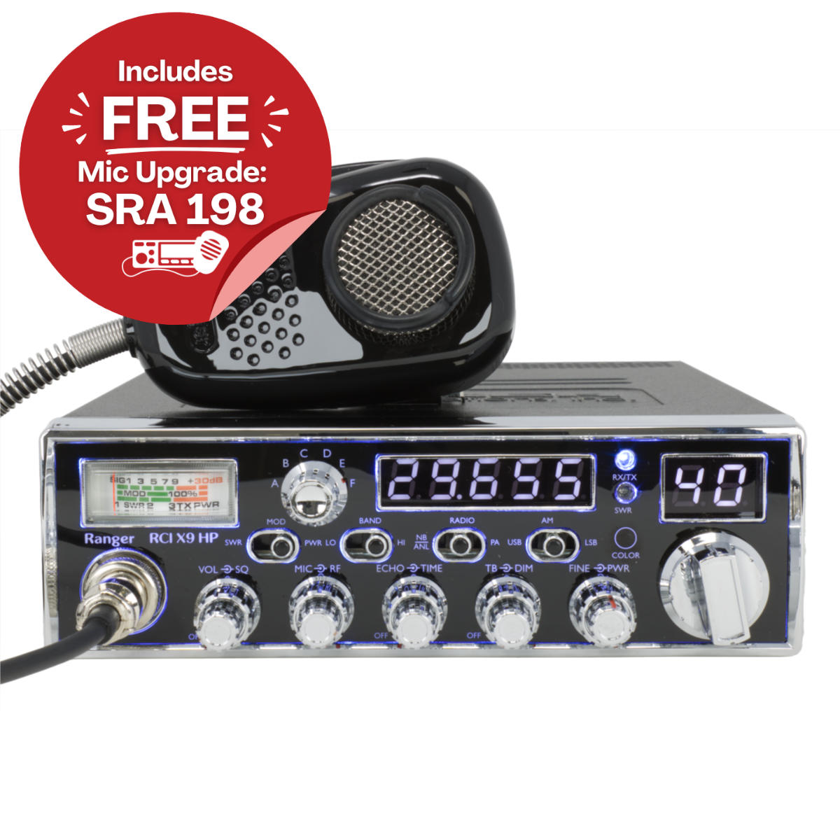 Ranger RCI-X9HP 200w 10 Meter Radio w. AM, USB/LSB Modes